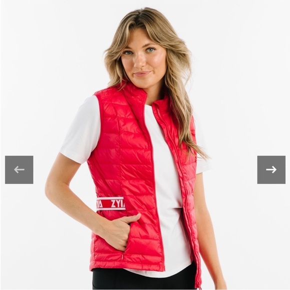 ZYIA | Jackets & Coats | Zyia Red Alpine Down Vest | Poshmark
